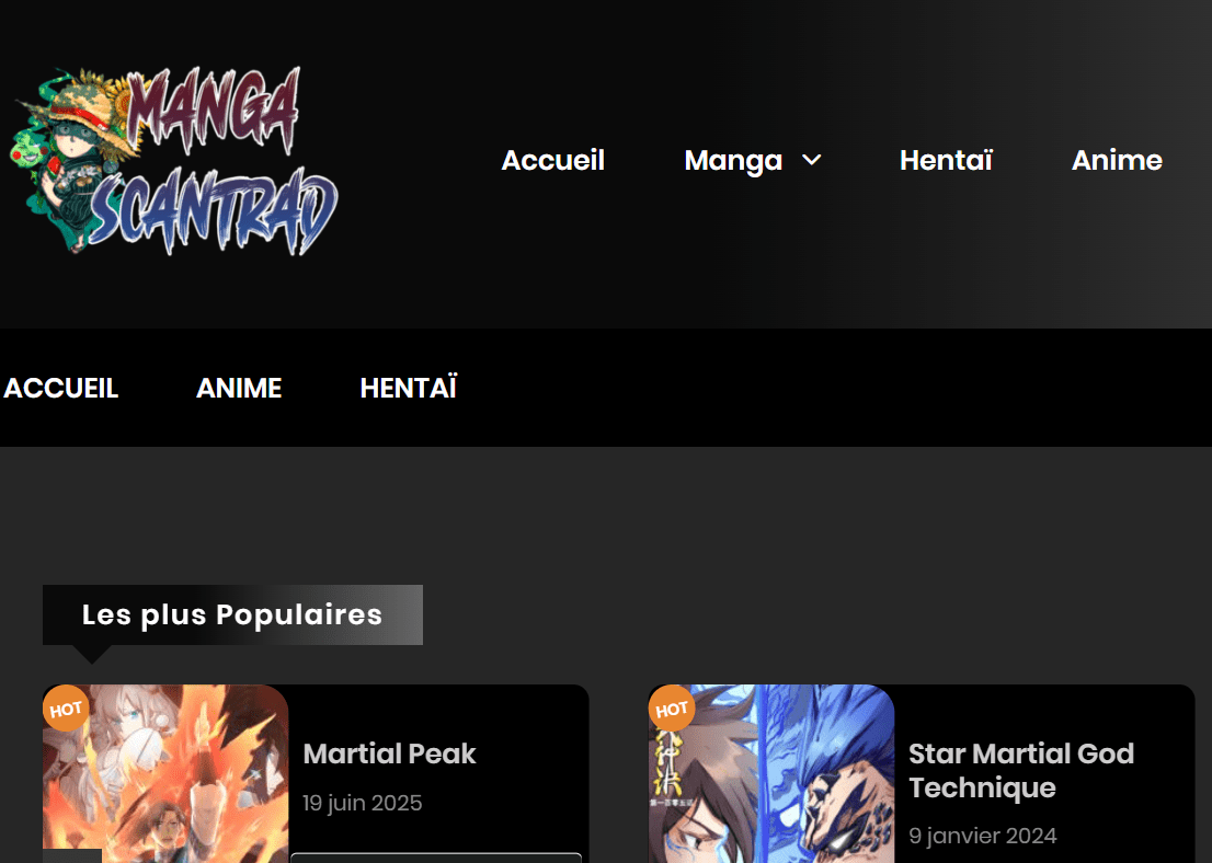Manga Scantrad : le site de manga et de scantrad en ligne